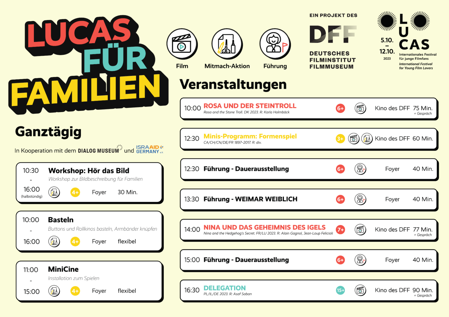 LUCAS für Familien - LUCAS – Internationales Festival für junge Filmfans LUCAS für Familien - LUCAS – Internationales Festival für junge Filmfans